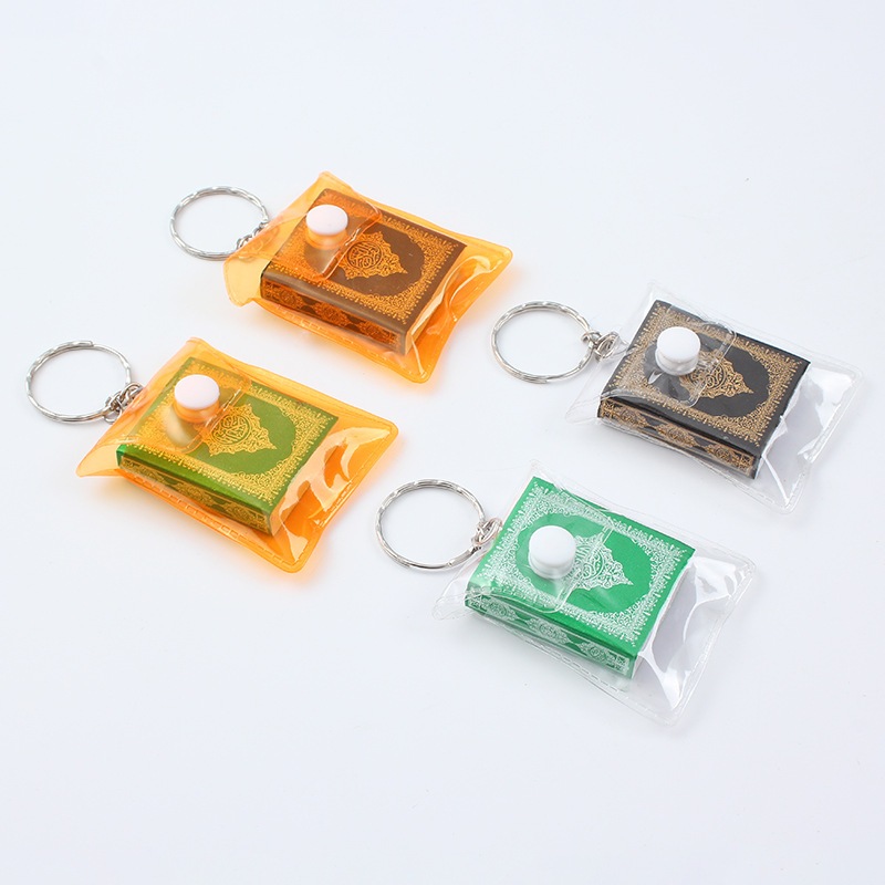 Islamic Muslim Mini Ark Quran real paper can be read Quran key ring ...