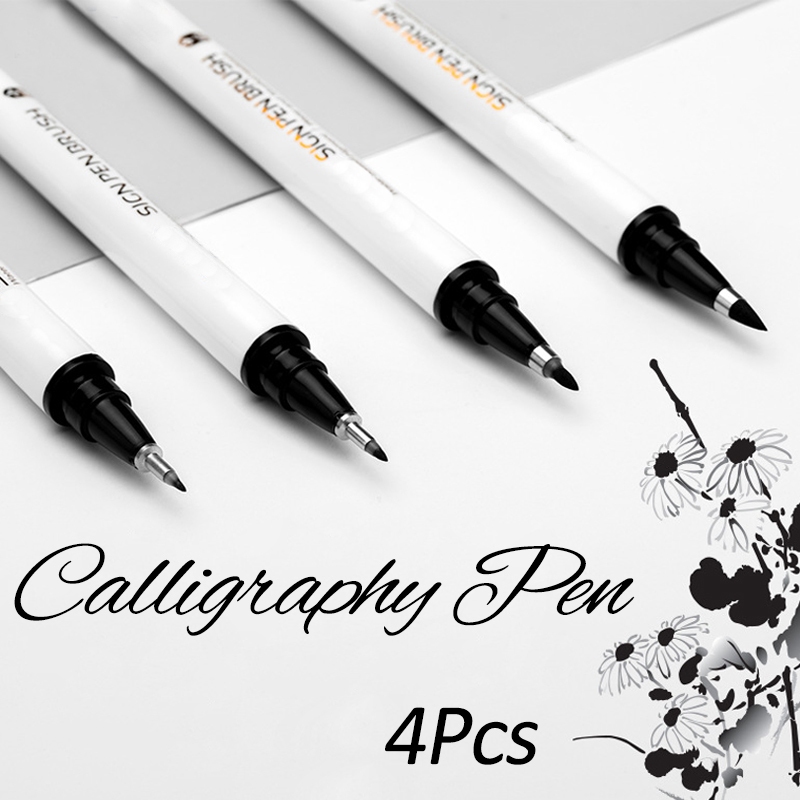 STA 4PCS Hand Lettering Pen Calligraphy Brush Pens Fine Medium for ...
