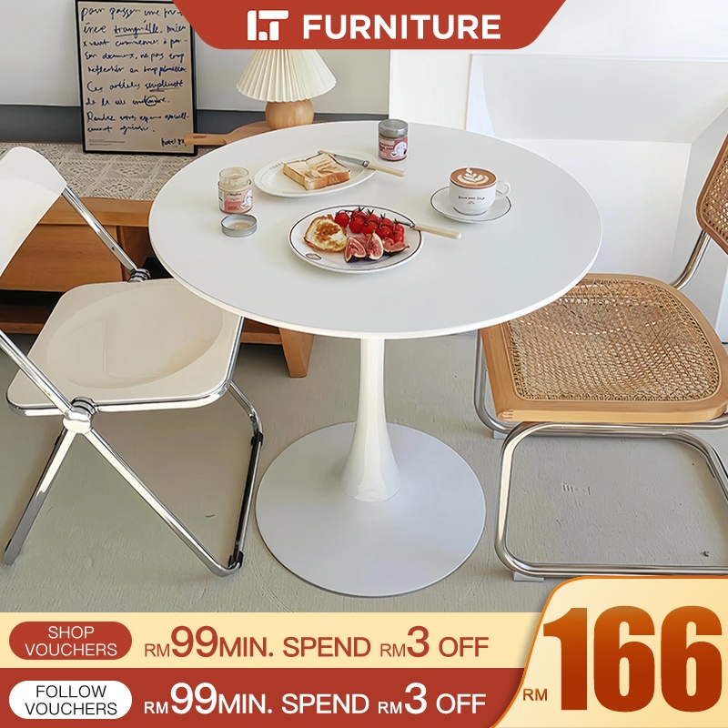 Round Dining Table Meja Makan Bulat 80CM Round Table Meja Bulat Nordic ...
