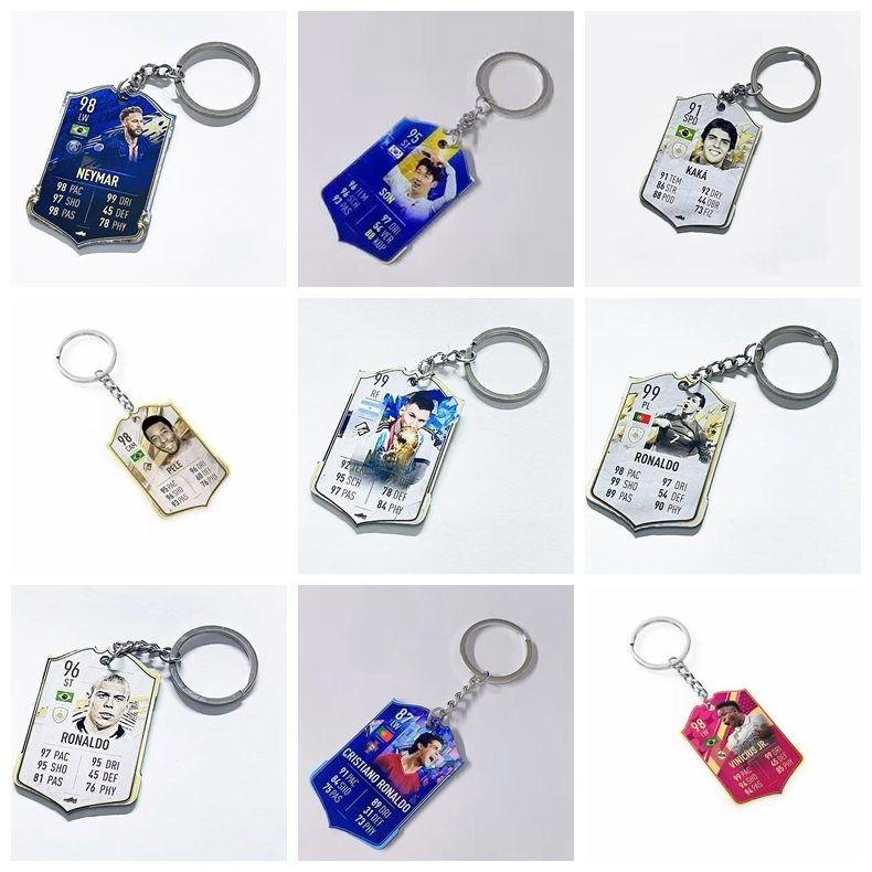 Football Souvenir Keychain Lionel Messi Cristiano Ronaldo CR7 Neymar ...