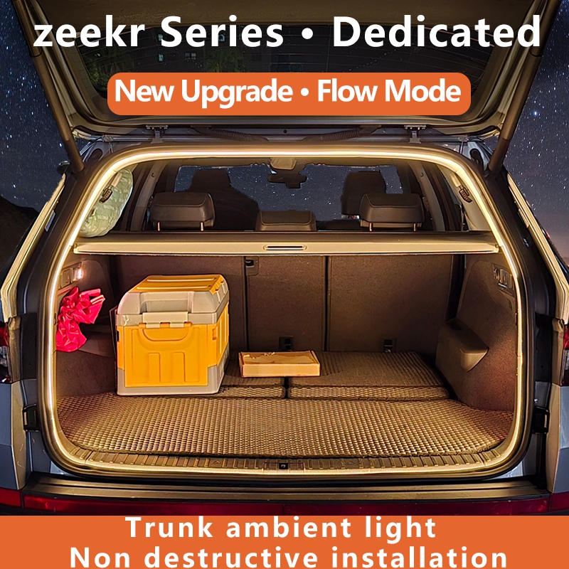 zeekr X 009 7X trunk flow welcome lighting car interior atmosphere ...