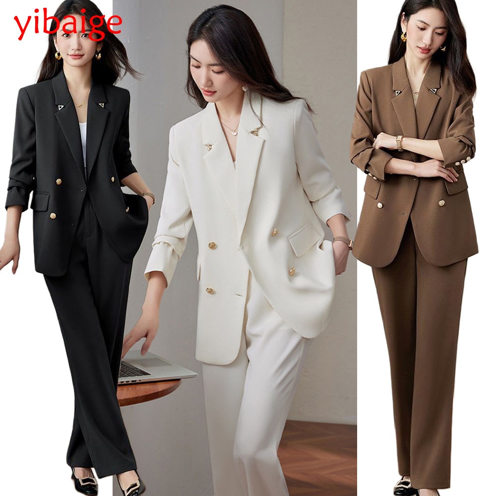 Elegant Women'S [Blazer+Pants] Combo High-Quality Career Wear For ...