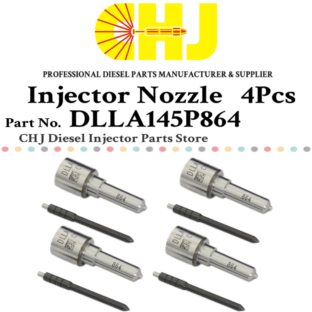 4x Diesel Fuel Injector Nozzle 093400-8640 DLLA145P864 for Toyota Innova Hiace Hilux Dyna ...