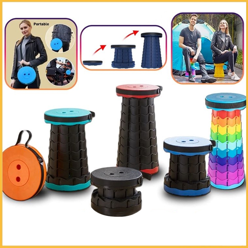 Telescopic Foldable Camp Collapsible Chair Travel Fishing Stool ...