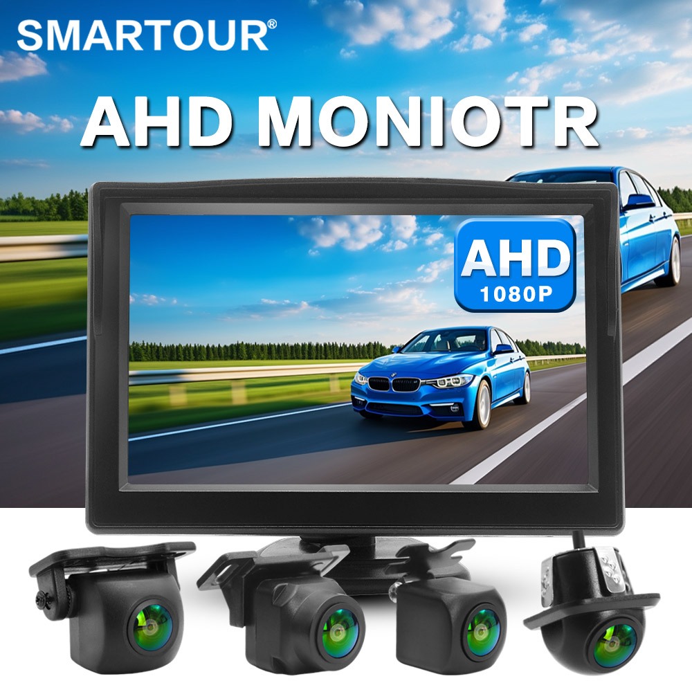 5 Inch IPS Car Monitor Car Reverse Parking Monitor with AHD 1080P Night ...