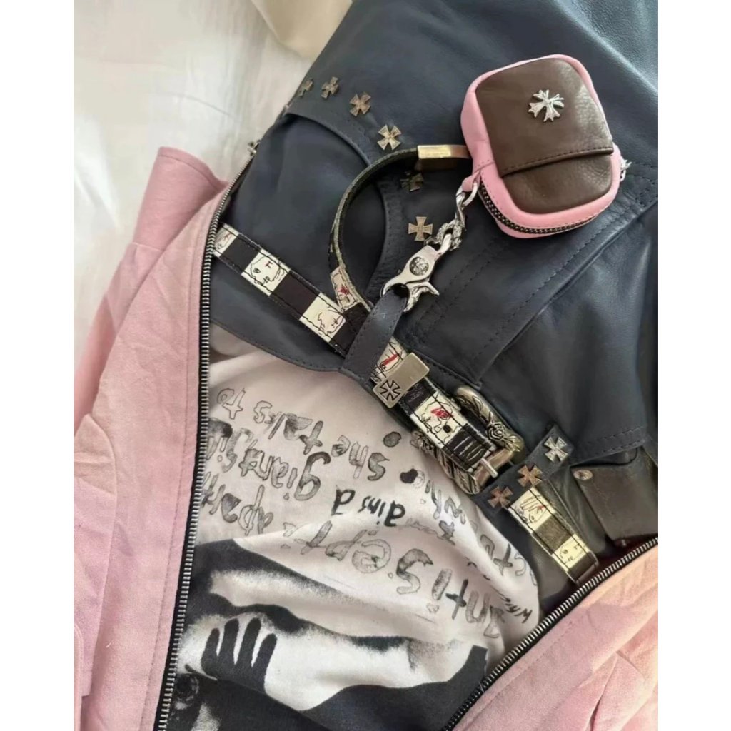 Erd Enfants Riches Nosebleed Belt Men Women Character Hand-Painted ...