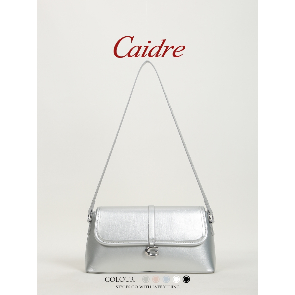 Caidre Silver Small Square Bag Baguette Underarm Luxury Female Bag ...