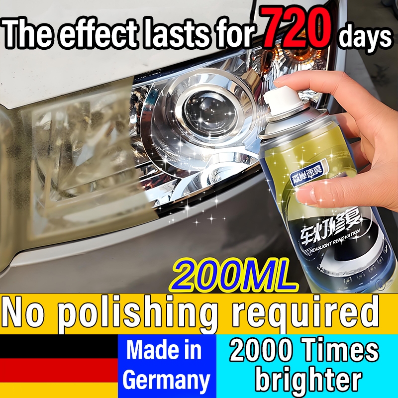 1 Seconds to removeyellow Headlamp polish 200ML Headlight restoration ...