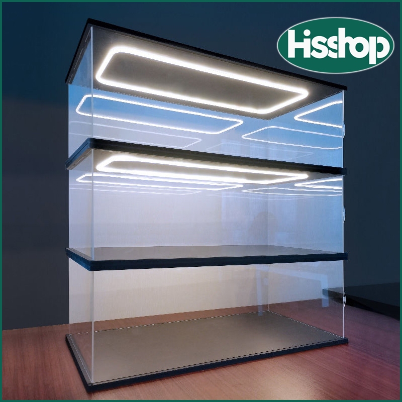 Acrylic LEGO display box, Gundam model storage box with white light ...