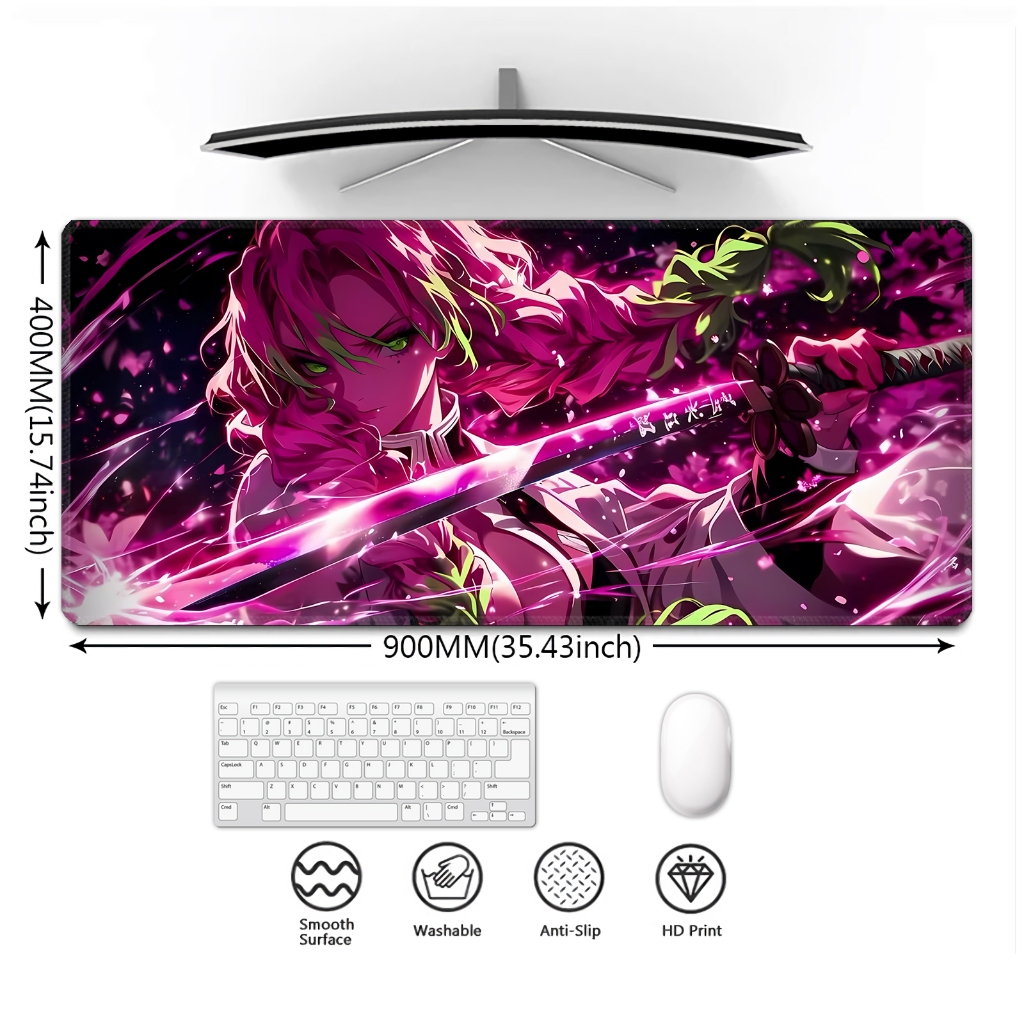 Mouse Pad Gaming Demon Slayer Kanroji Mitsuri Mousepad Large Customize ...