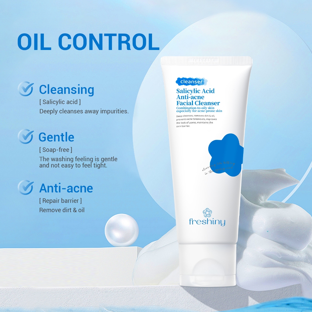 Freshiny salicylic acid acne cleanser skin care effectively removes ...