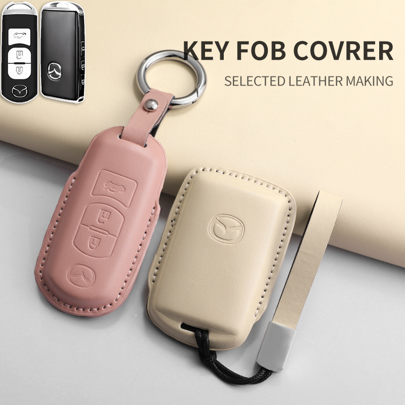 Mazda leather Car Key Cover Mazda 2 3 4 6 Axela Atenza CX-5 CX30 CX-7 ...
