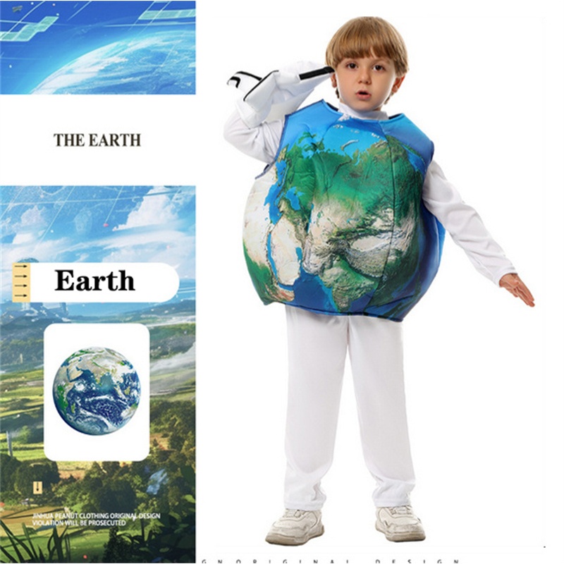 The Earth Map Cosplay Costumes for Children School Performance The ...