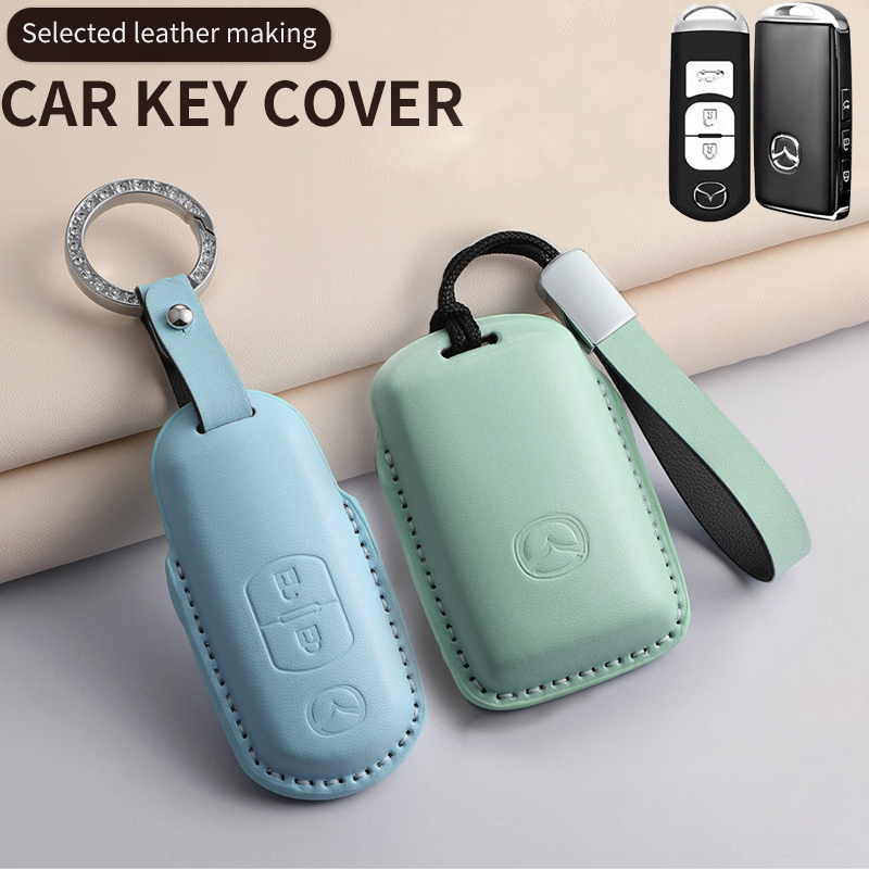 Mazda leather Car Key Cover Mazda 2 3 6 Axela Atenza CX-5 CX30 CX-7 CX ...