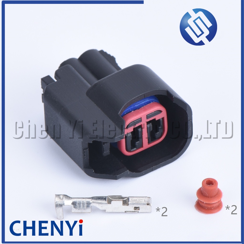 2 Set 2 Pin EV6 to EV1 car auto waterproof male or female fuel Injector ...