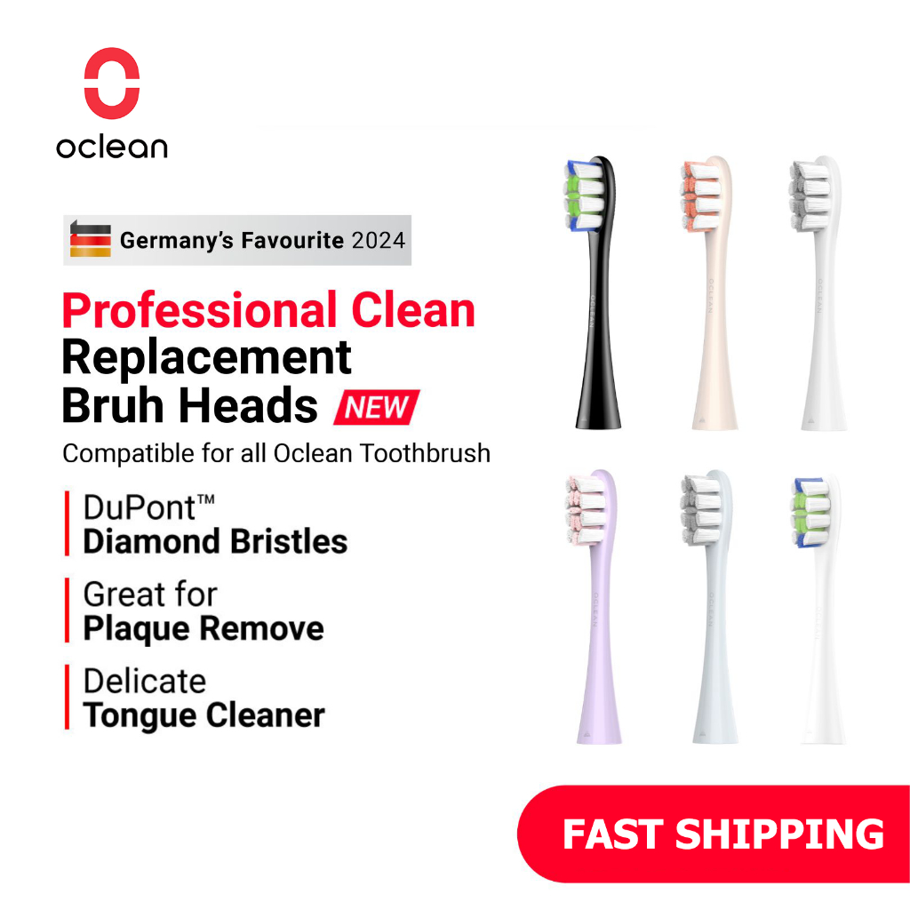 Oclean Replaceable Toothbrush Head For All Oclean Toothbrush (2 Pcs ...
