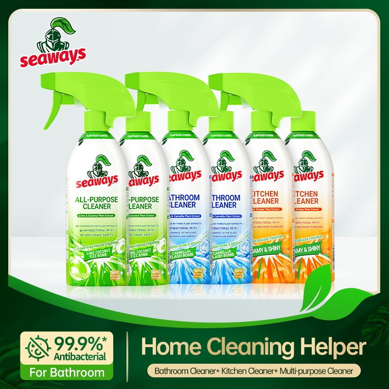 Seaways Household Cleaning Kit, Bathroom Cleaner, 500g, Kitchen Cleaner ...