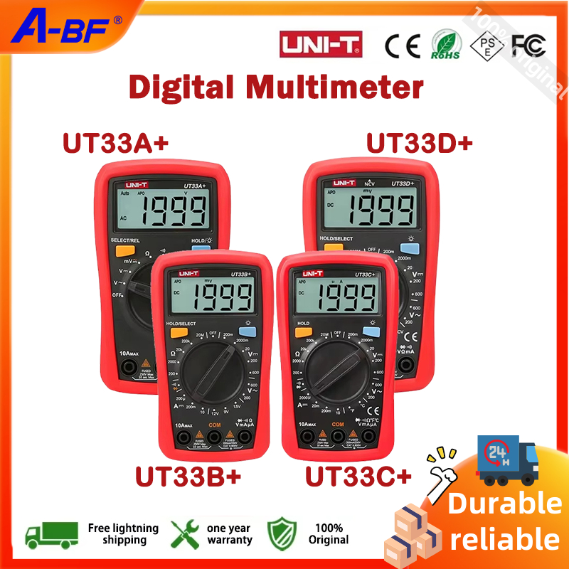 UNI-T UT33A UT33B UT33C UT33D Plus Pocket Multimeter Digital Ammeter Voltmeter Professional ...