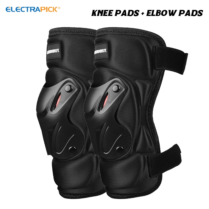 MotoShield Pro Motorcycle Knee & Elbow Guards Set | CE & SIRIM Certified | High-Impact ABS Armor ...