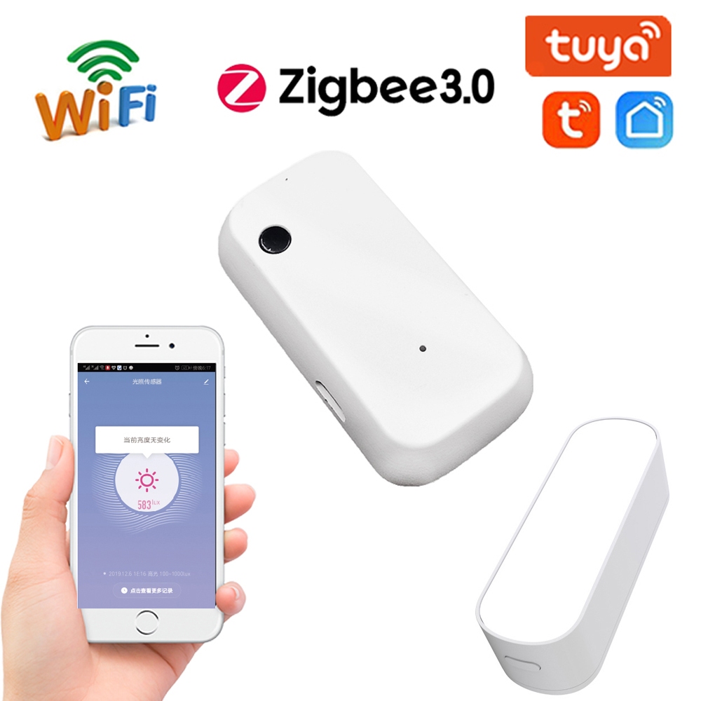 Tuya Wifi ZigBee Light Sensor Luminance Sensor Illumination Vibration ...