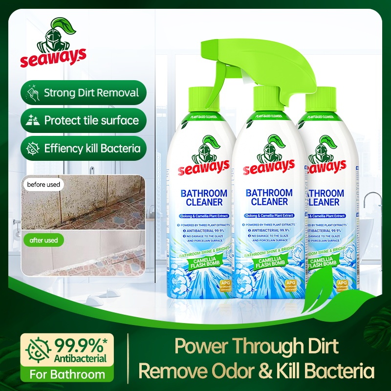 Seaways Bathroom Cleaning Spray (500g) Toilet Bowl Cleaner Glass Stain ...