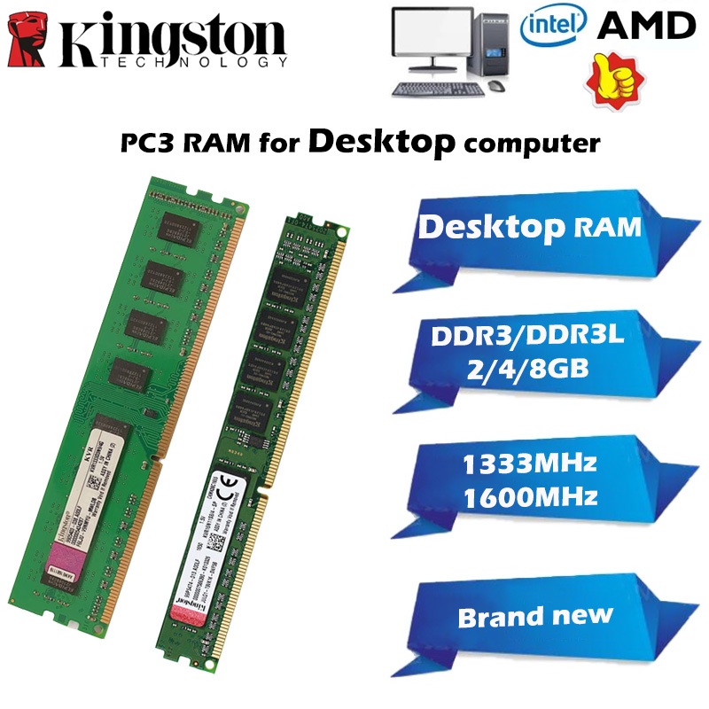 RAM PC Desktop 4G/8GB DDR3/DDR3L 1333/1600MHz PC3L-12800U DIMM Memory upgrade | Shopee Malaysia