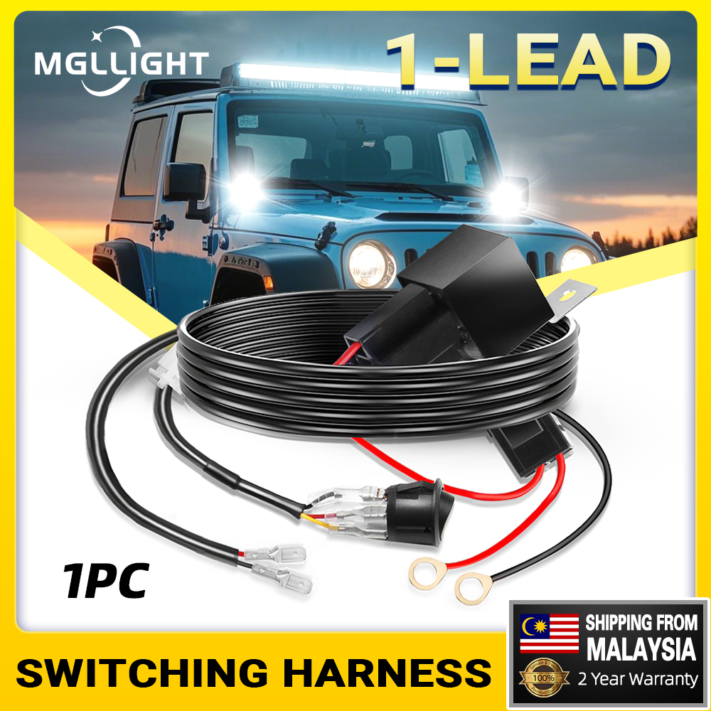 Car 12V 40A Sports Light Wiring Kit Wiring Harness Kit Strobe with ...