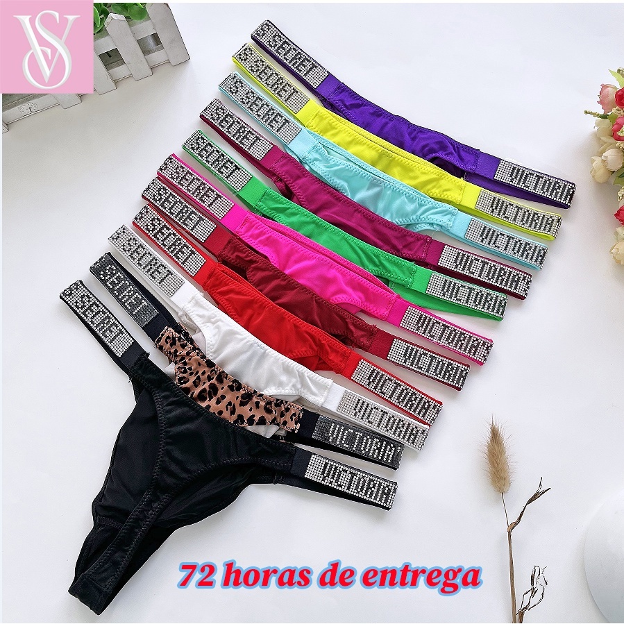 Victoria's Secret Sexy Seamless Panties Women Luxury Letter Rhinestones ...