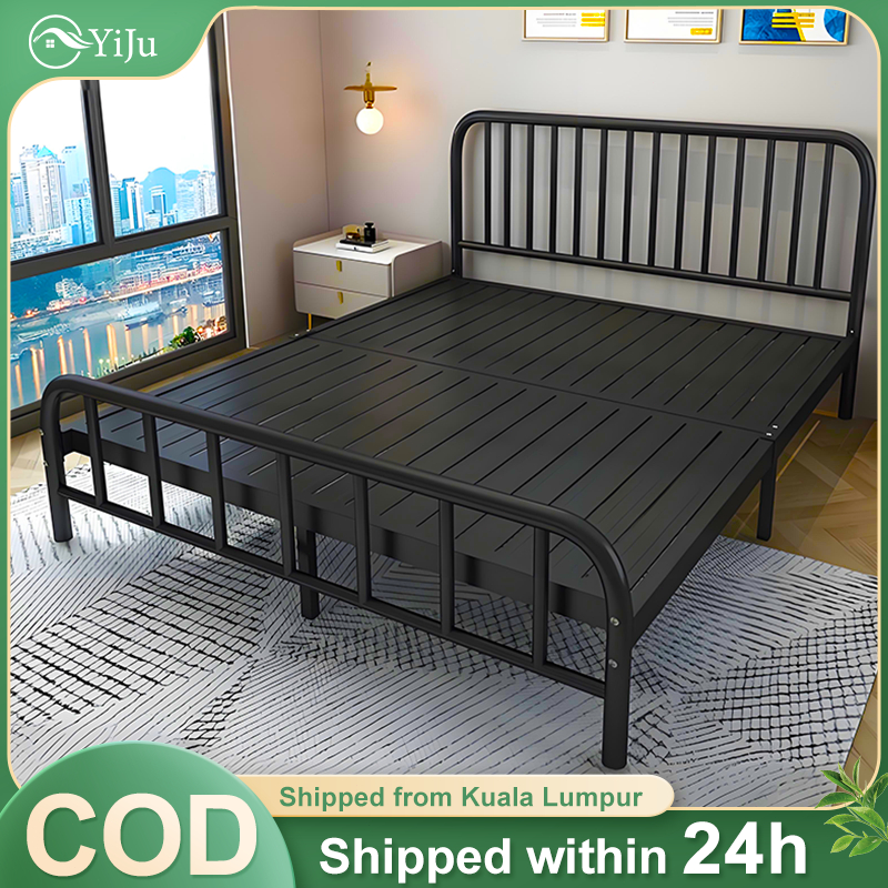 【𝟐-𝟑 𝐝𝐚𝐲𝐬 𝐝𝐞𝐥𝐢𝐯𝐞𝐫𝐲】Queen Metal Bed Frame with Bed Plate Queen/Super ...