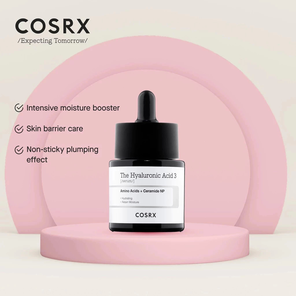 COSRX The Hyaluronic Acid 3 Serum 20ml – Hydrating & Moisture-Boosting Serum for Plump Skin ...