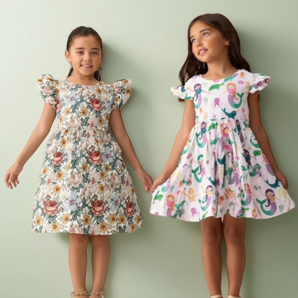 [1-6Y] 2025 Toddler Girl Dress Kids Clothes Children's Summer Short ...