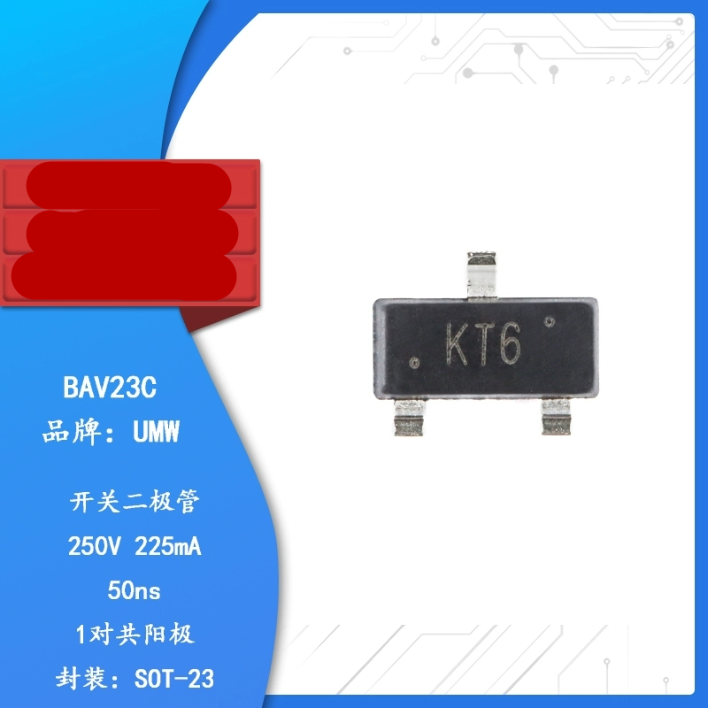 (20 Pieces)Original UMW BAV23C KT6 SOT-23 250V/225mA Patch Switch Diode ...