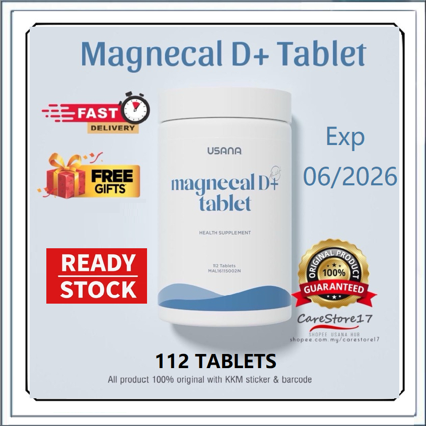ORIGINAL USANA MAGNECAL D PLUS Exp 06/2026 活力鈣鎂D片 112 TABLETS | Shopee ...