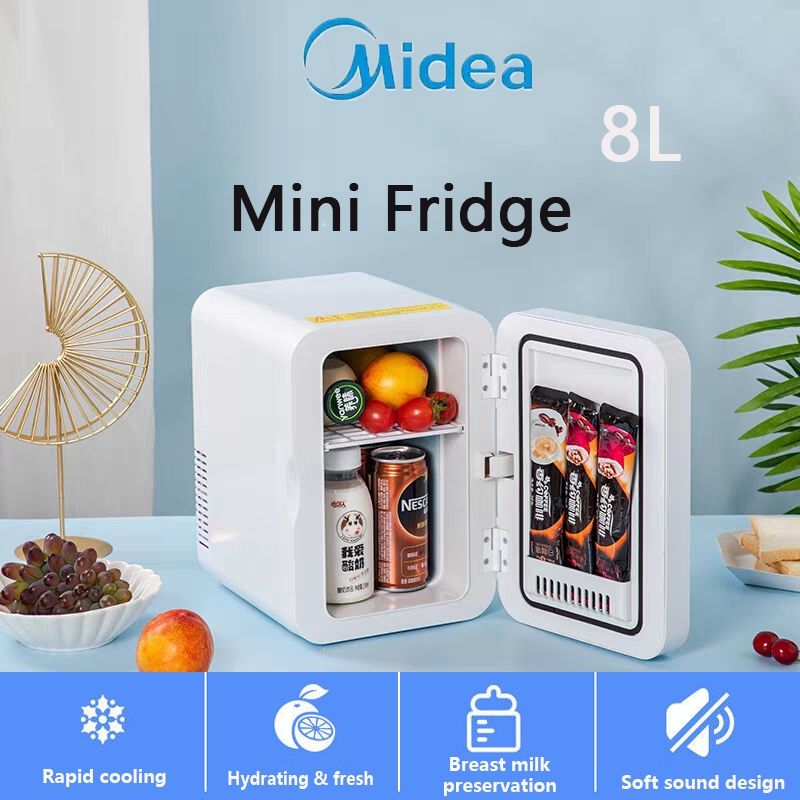 Midea 8L Portable Refrigerator Mini Refrigerator Car Home Dormitory ...