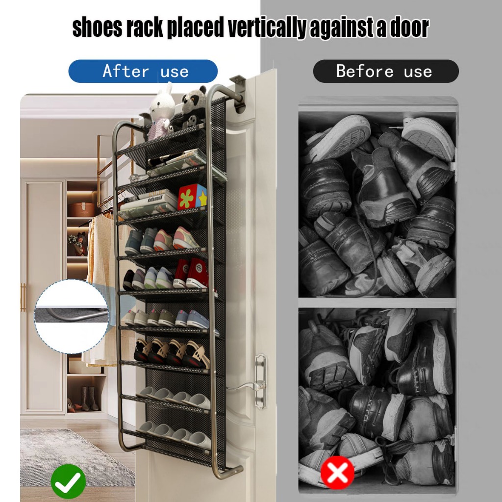 Wall Mounted Racking Storage Shoe Cabinet Wall Hanging Multi Storey ...