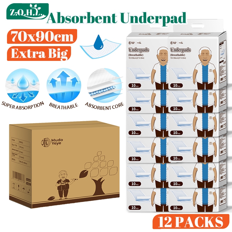 Zhenqinghuli 120PCS Disposable Underpad with SAP Super Absorbent EXTRA ...