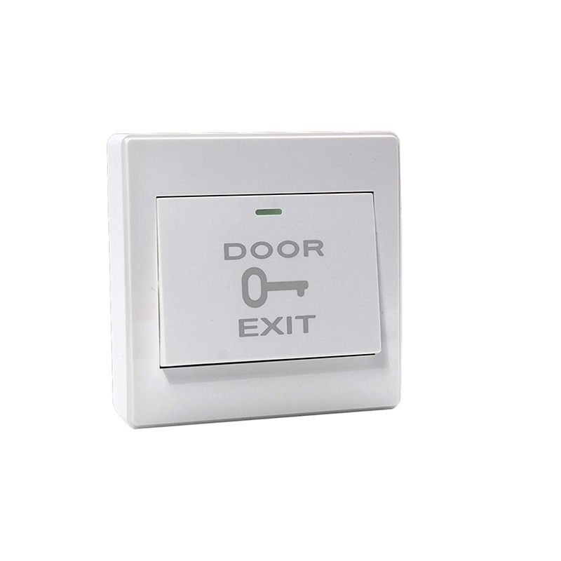 White Color Plastic Door Release Exit Button with Mounted Back Box for ...
