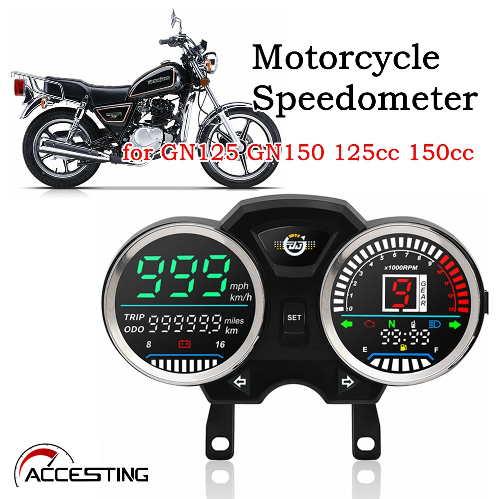 New Motorcycle Digital Speedometer LED Digital Speedometer with USB for ...