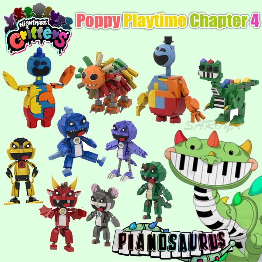 Poppy PlayTime 4 Wireby Pianosaurus Donosaurus Building Blocks Doll ...