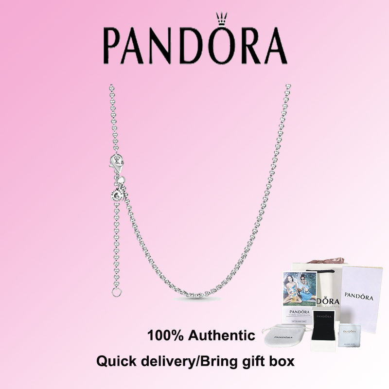 PANDORA S925 Sterling Silver Rolo Chain Necklace | Shopee Malaysia