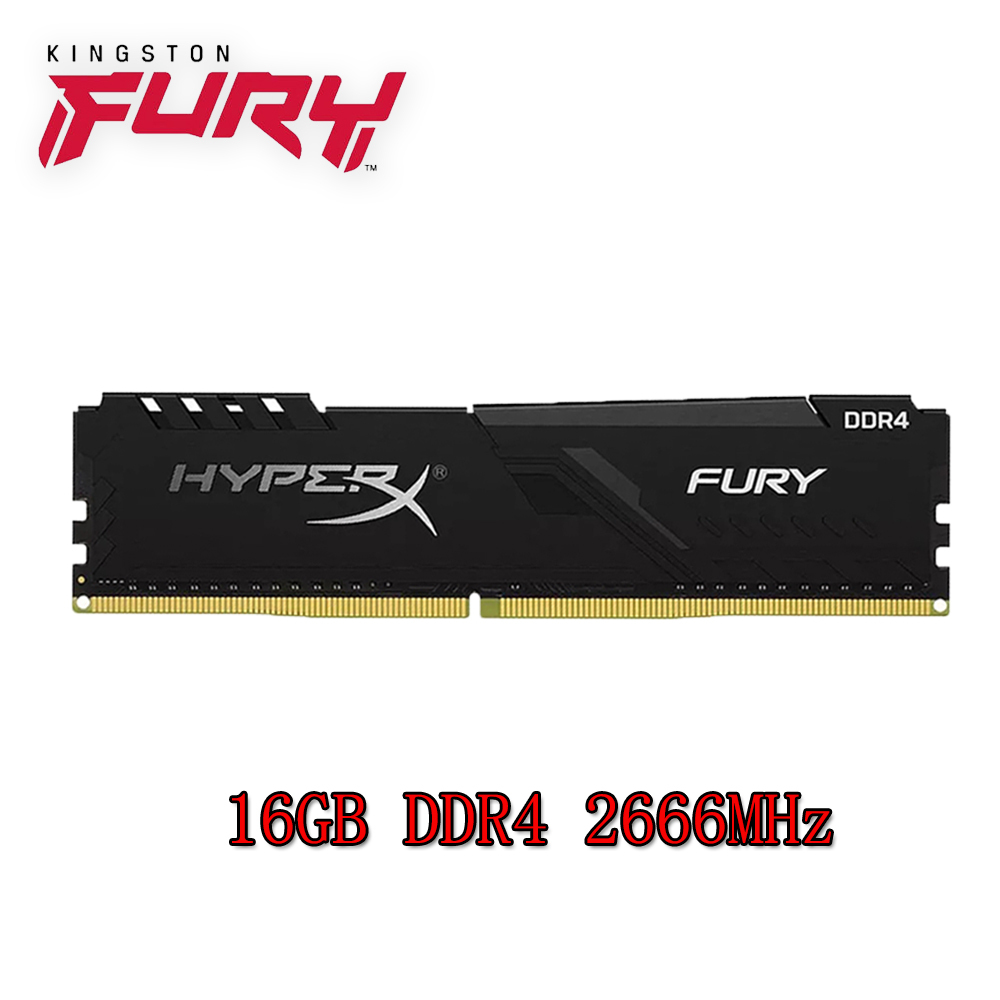 Kingston HyperX Fury DDR4 PC RAM 16GB DDR4 2666MHz HX426C16FB/16 Desktop Memory Computer RAM ...