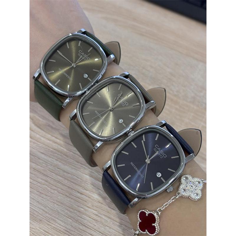 New belt quartz small square watch, simple retro couple quartz watch ...