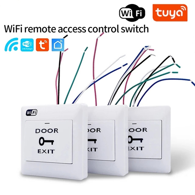 Tuya App WiFi Door Exit Button Voice Remote Door-Opening Wireless Release Push Switch For ...