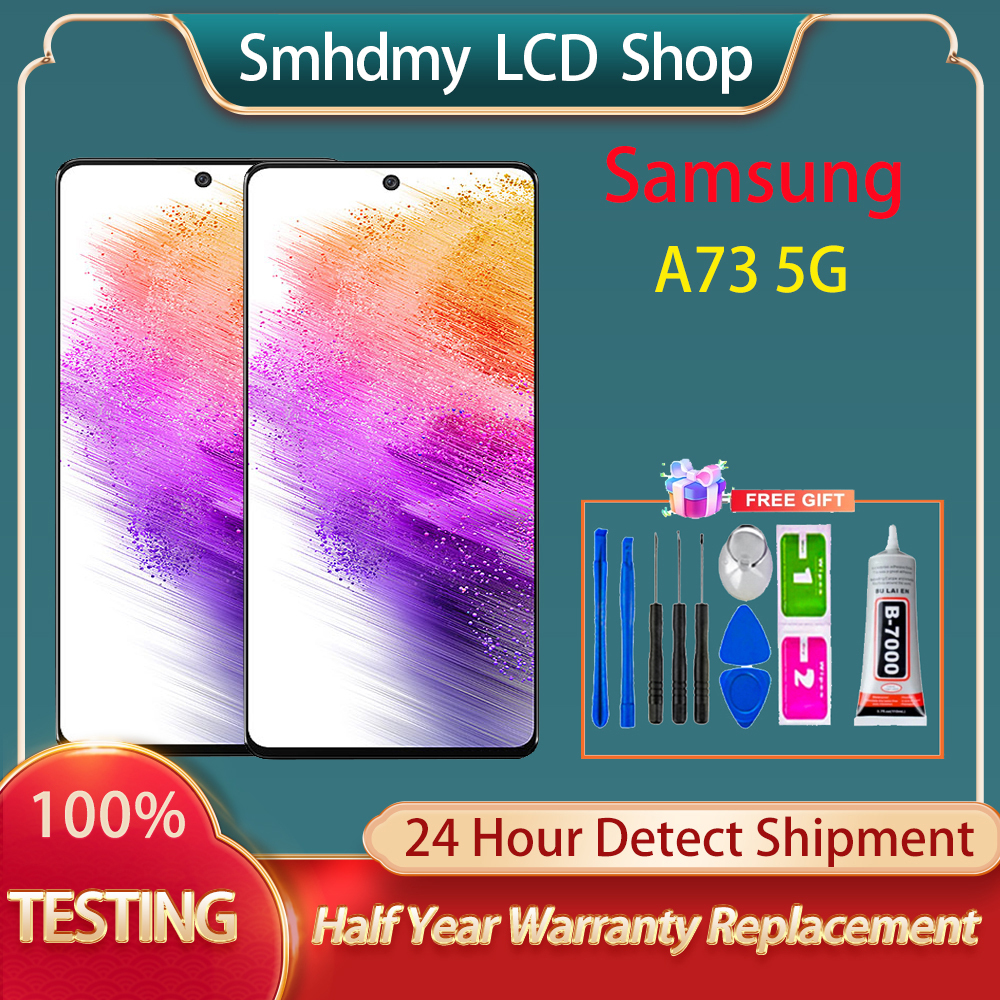 Original AMOLED Display Samsung Galaxy A73 5G LCD Touch Screen With ...