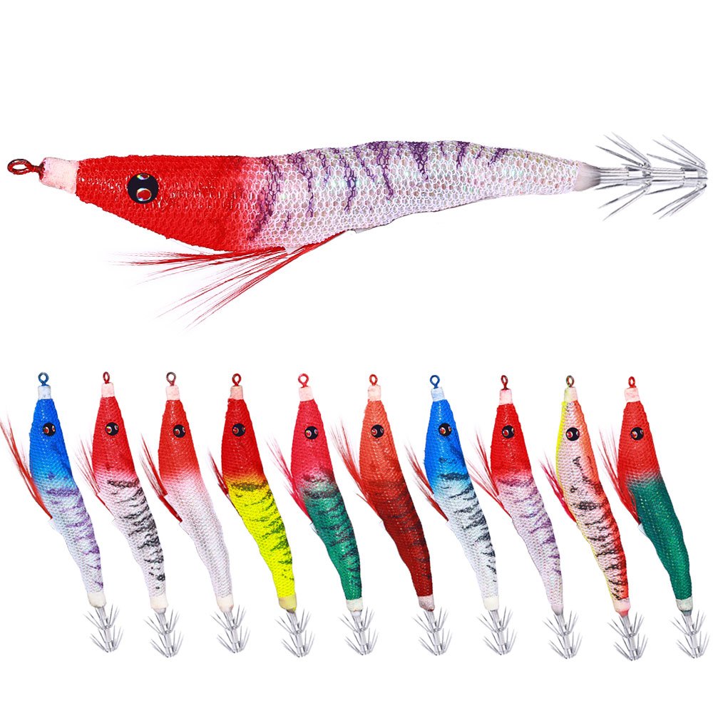 HENGJIA Squid Jig Shrimp Prawn 107mm 6.5g Fishing lure Full body ...