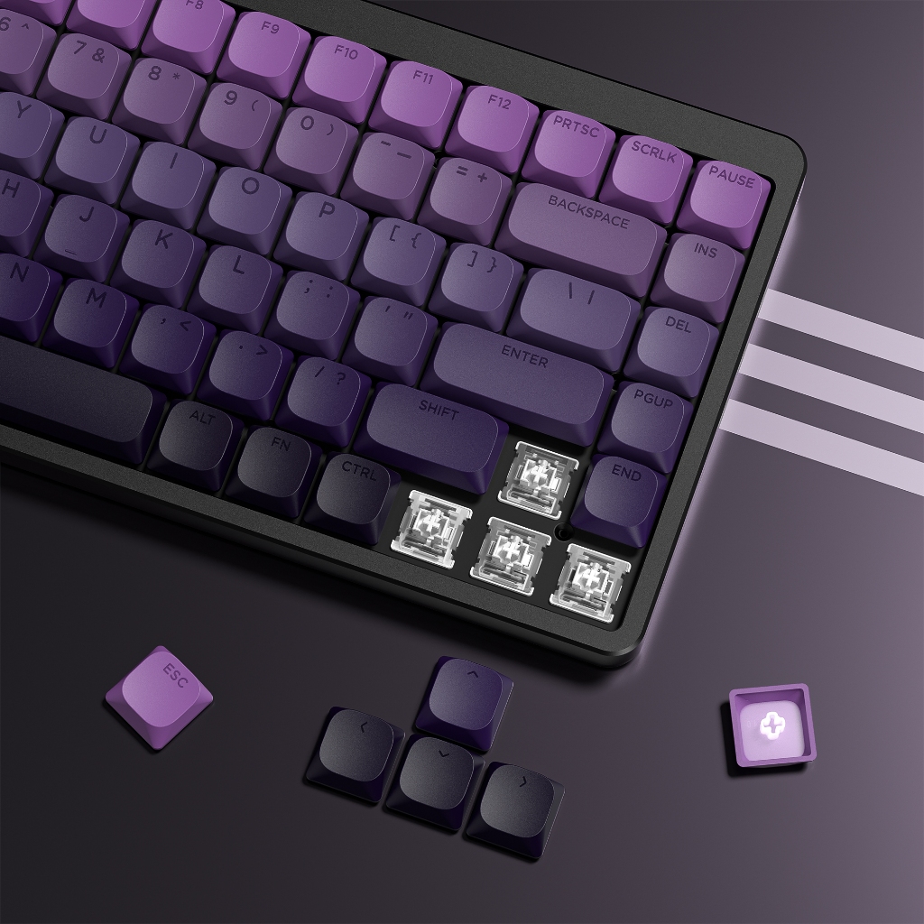 Womier Low Profile Shine Through PBT Keycaps 133 Keys Custom Key Caps ...
