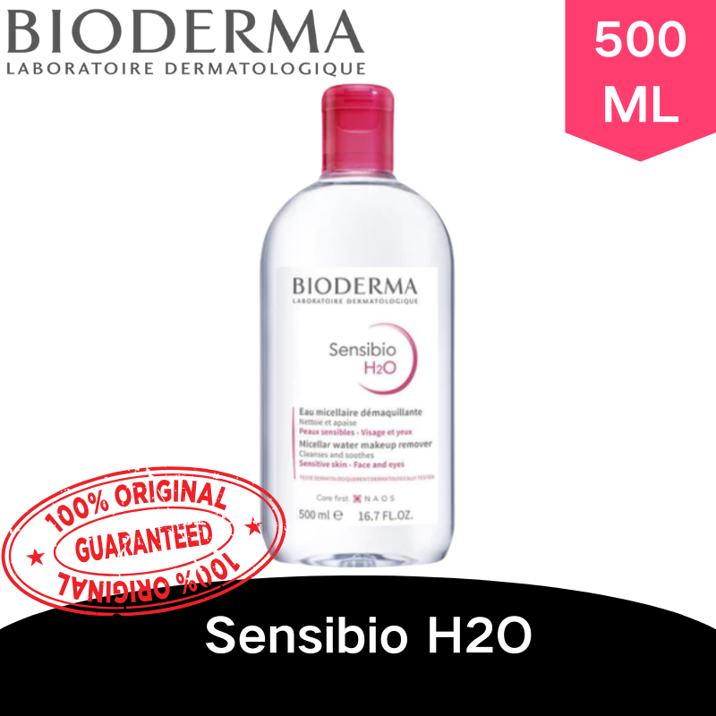 Bioderma Sensibio H2O 500ML - Cleaning Make-Up Removing Micelle Solution Sensitive Skin（EXP：03/ ...