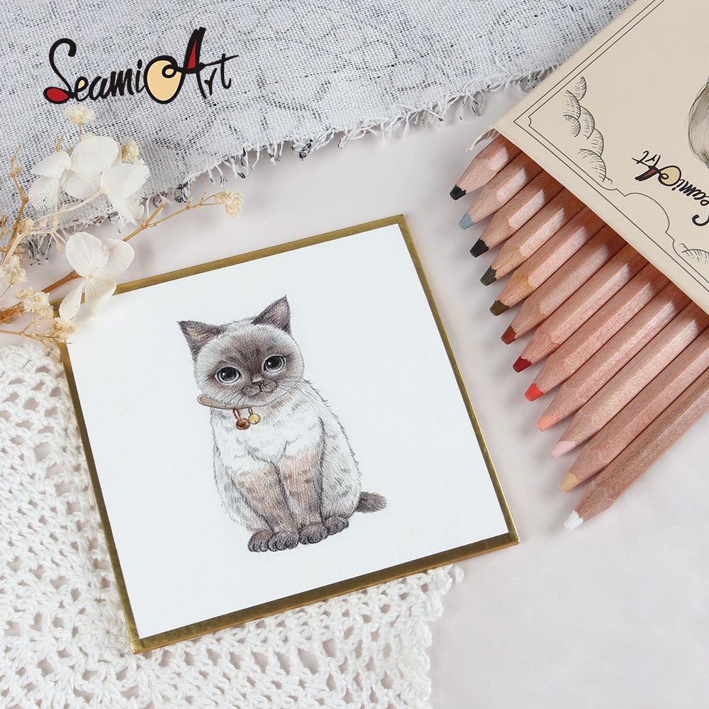 SeamiArt 12/24color Skin Tone Colored Pencil Set for Sketching Art ...