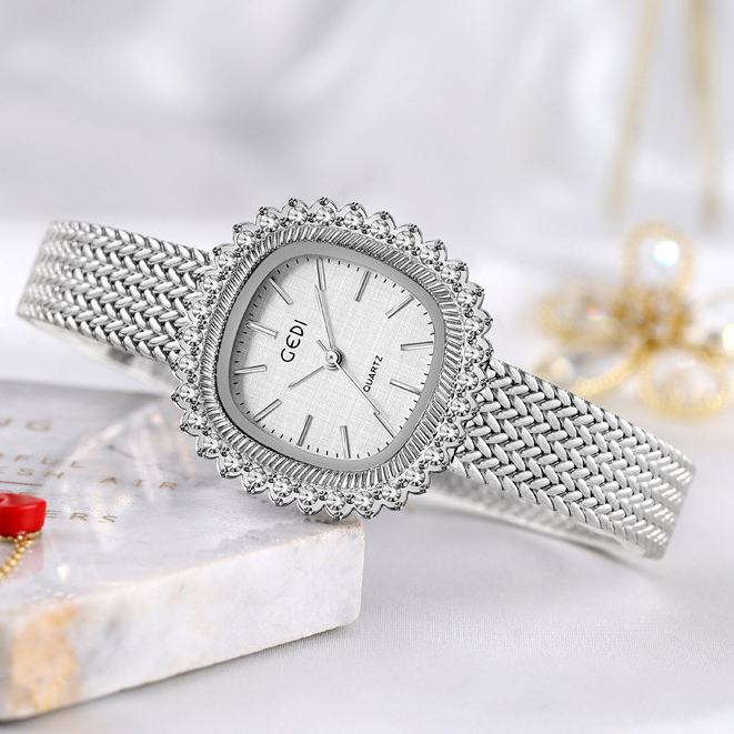 Gedi 13057 Simple Retro Quartz Watch Steel Band Waterproof Ladies Watch ...