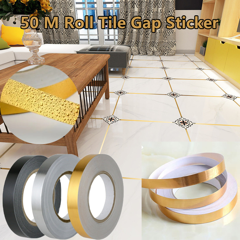 50 M Roll Tile Gap Sticker Wardrobe Decoration Strip DIY Strip ...